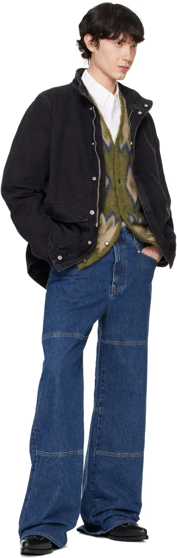 Sunflower Black Fatigue Denim Jacket In 708 Black Washed - 65% Off
